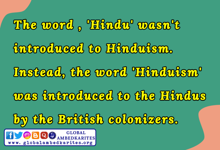 How was the word Hindu introduced in Hinduism? – Global Ambedkarites